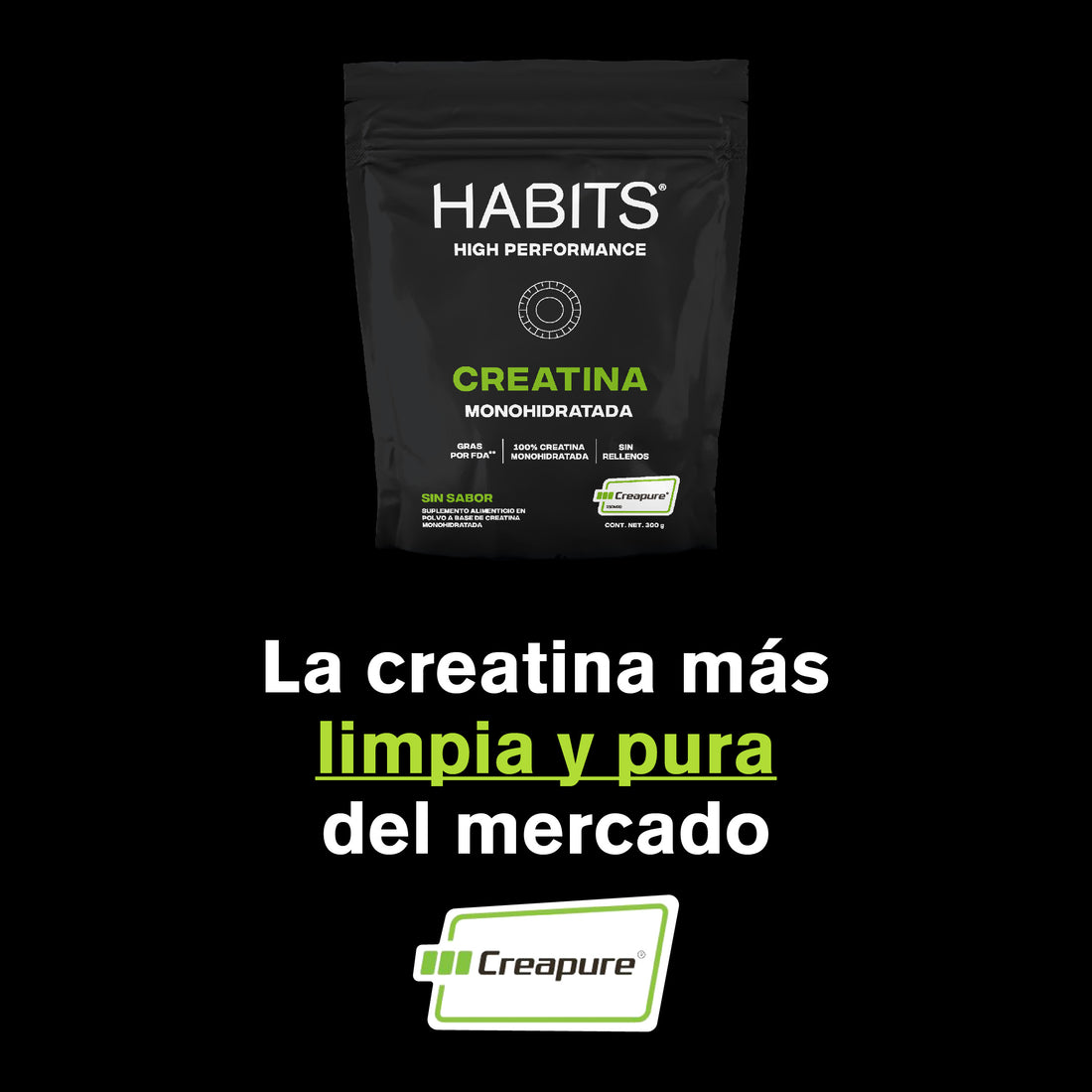 CREATINA Premium Creapure Hecha en Alemania. – Habits Proteins