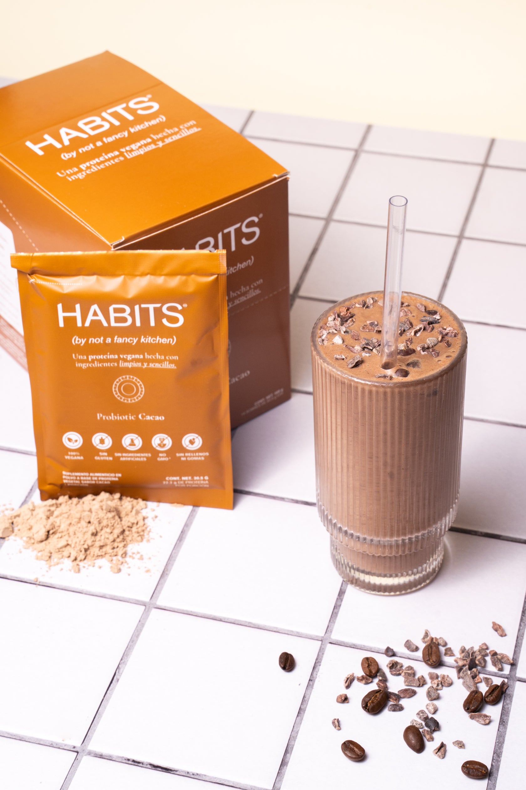 16 Protein Sachets – Probiotic Cacao – Habits Proteins