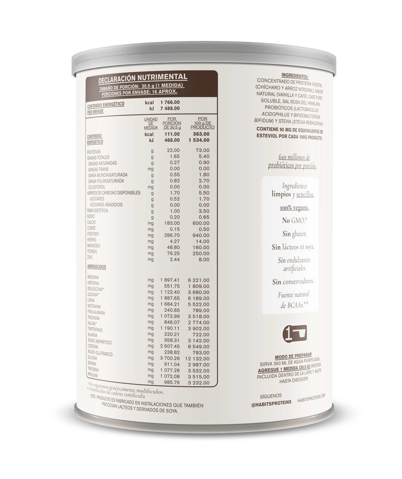 NEW FLAVOR Protein Probiotic Macchiato - 488g – Habits Proteins